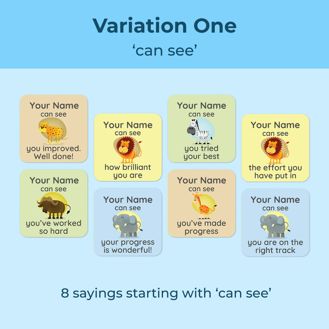 Personalised African Safari Teacher Stickers - 69 stickers ...