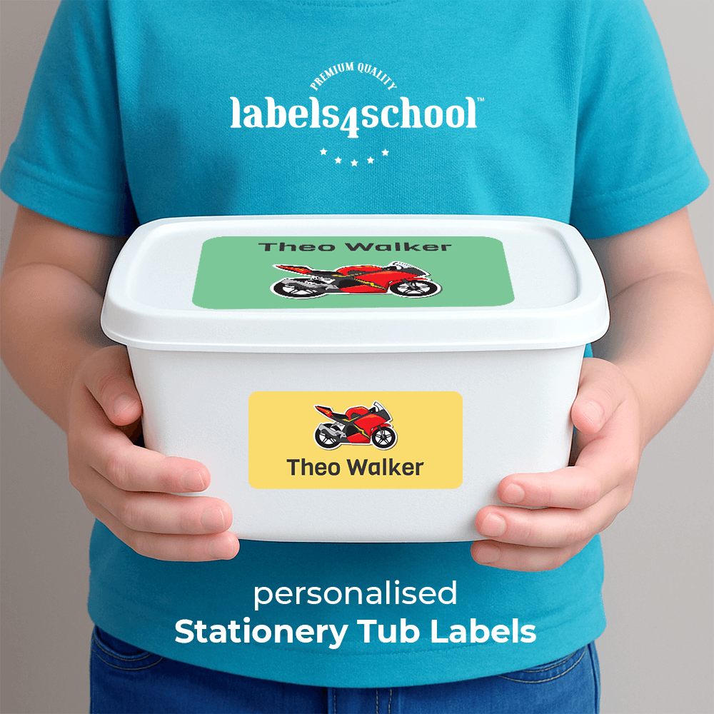 Stationery Tub Labels | Customise Your Own | UK – Labels4School UK
