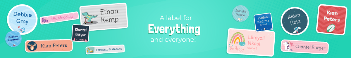 Colour Top-Up Name Labels | Quick Refills & UK Delivery – Labels4School UK
