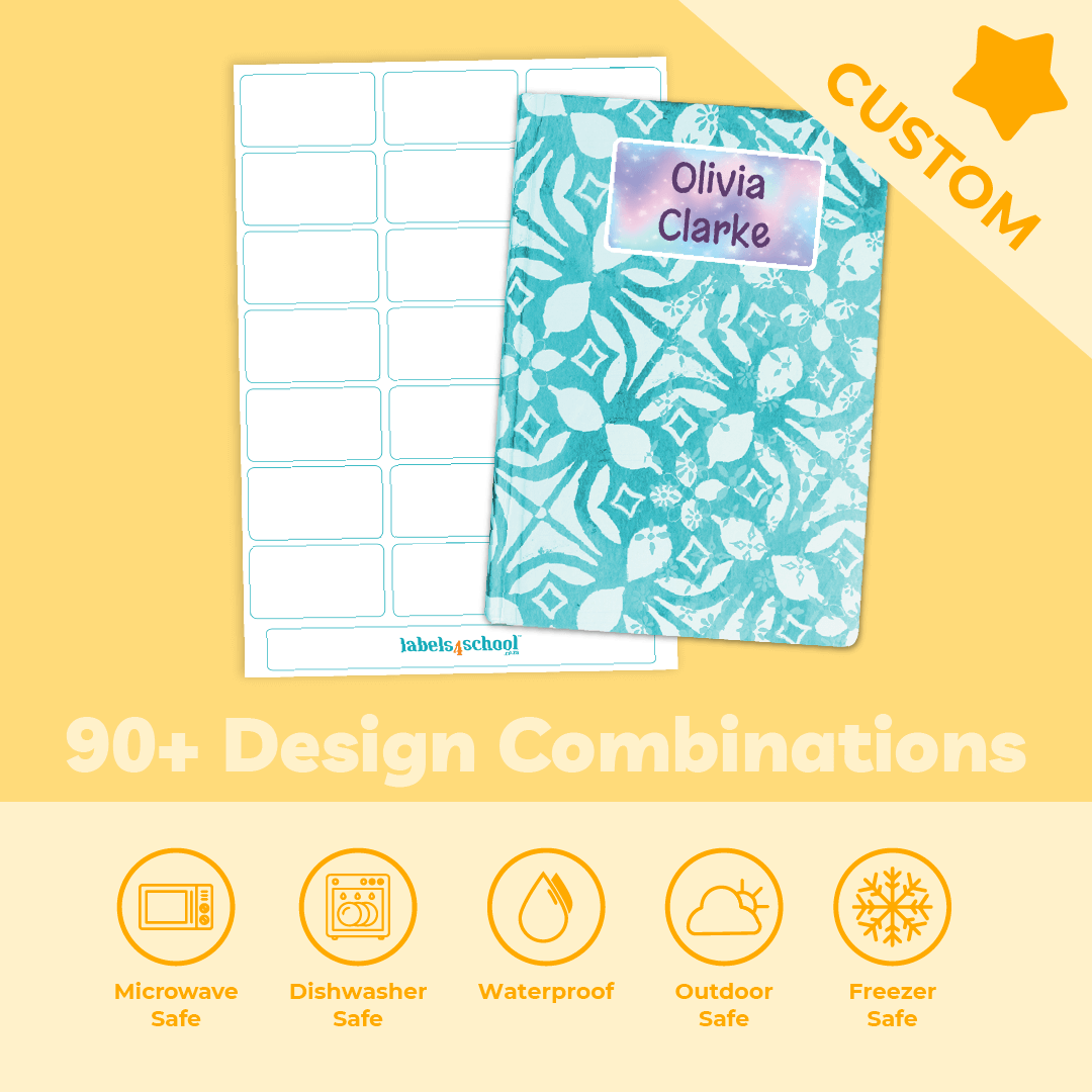 Colour Book Labels - Customise your own – Labels4School UK