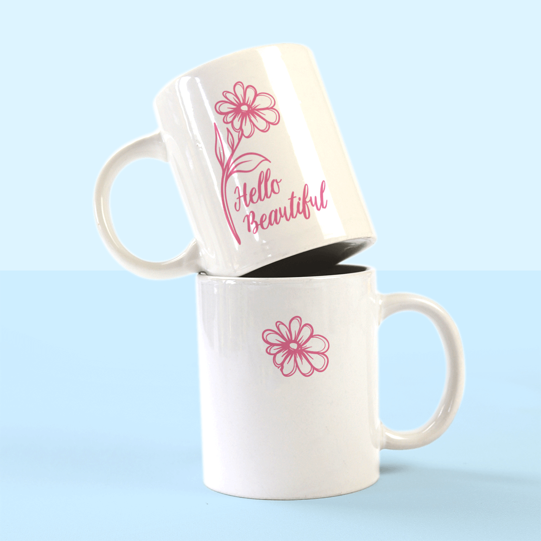 Hello Beautiful Mug For Mom | Labels4School – Labels4School UK