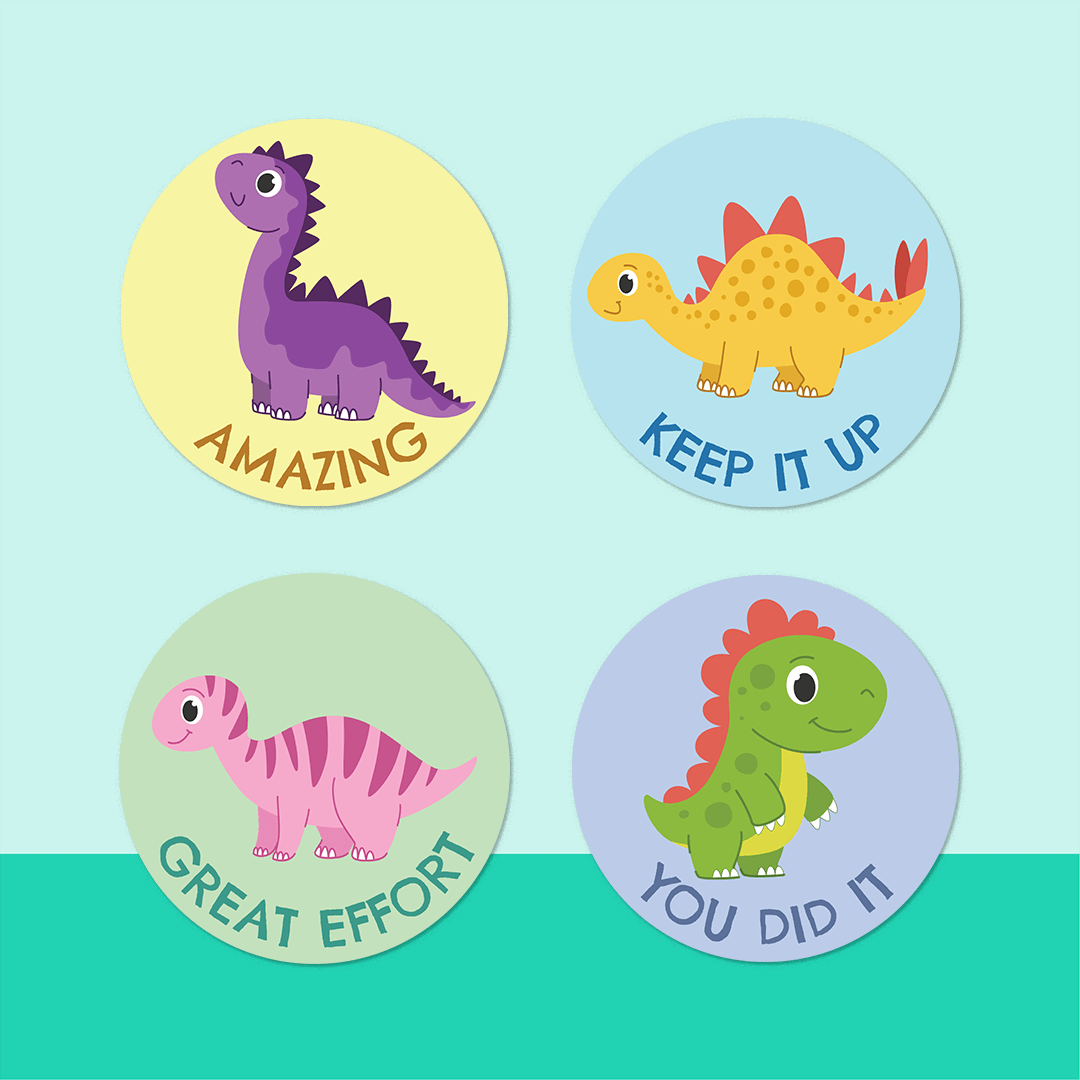 Little Dino - Reward Stickers 176 pack | Labels4school UK ...
