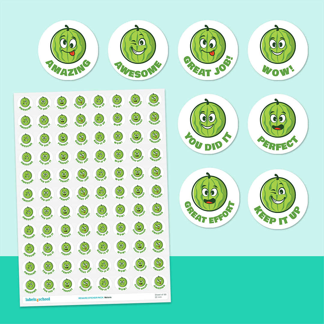 Melons - Reward Stickers 176 pack | Labels4school UK – Labels4School UK
