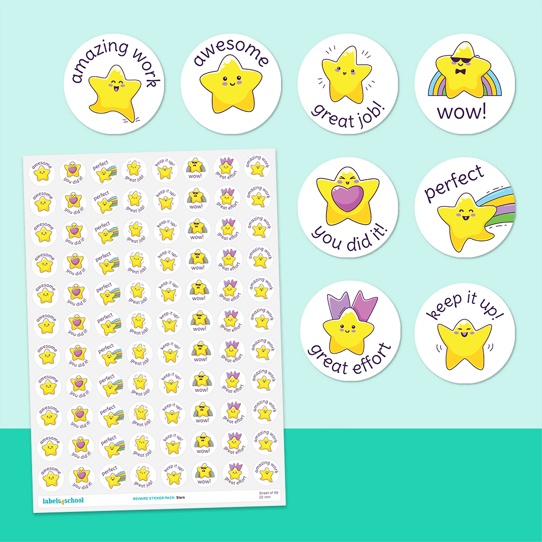 Stars - Reward Stickers 176 pack | Labels4school UK – Labels4School UK