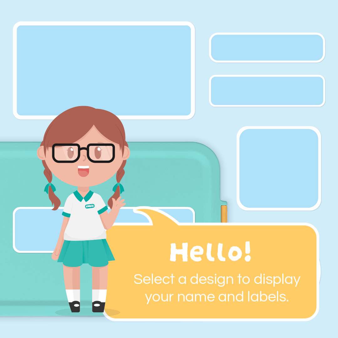 Name labels - Designer Themes | 69 Labels | Labels4school UK ...