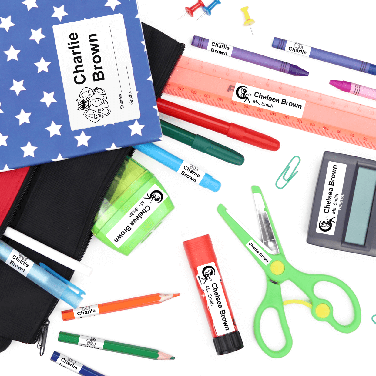 Wrap-Around Pen & Pencil Labels | Self-Laminating & Waterproof ...